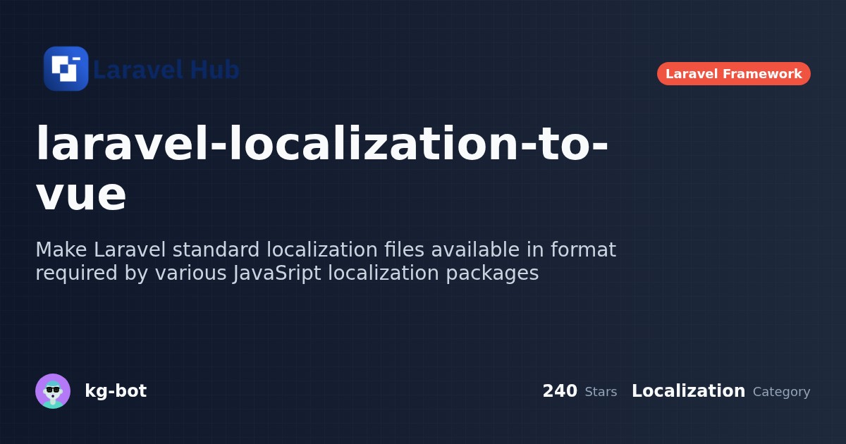 LaravelHub - laravel-localization-to-vue